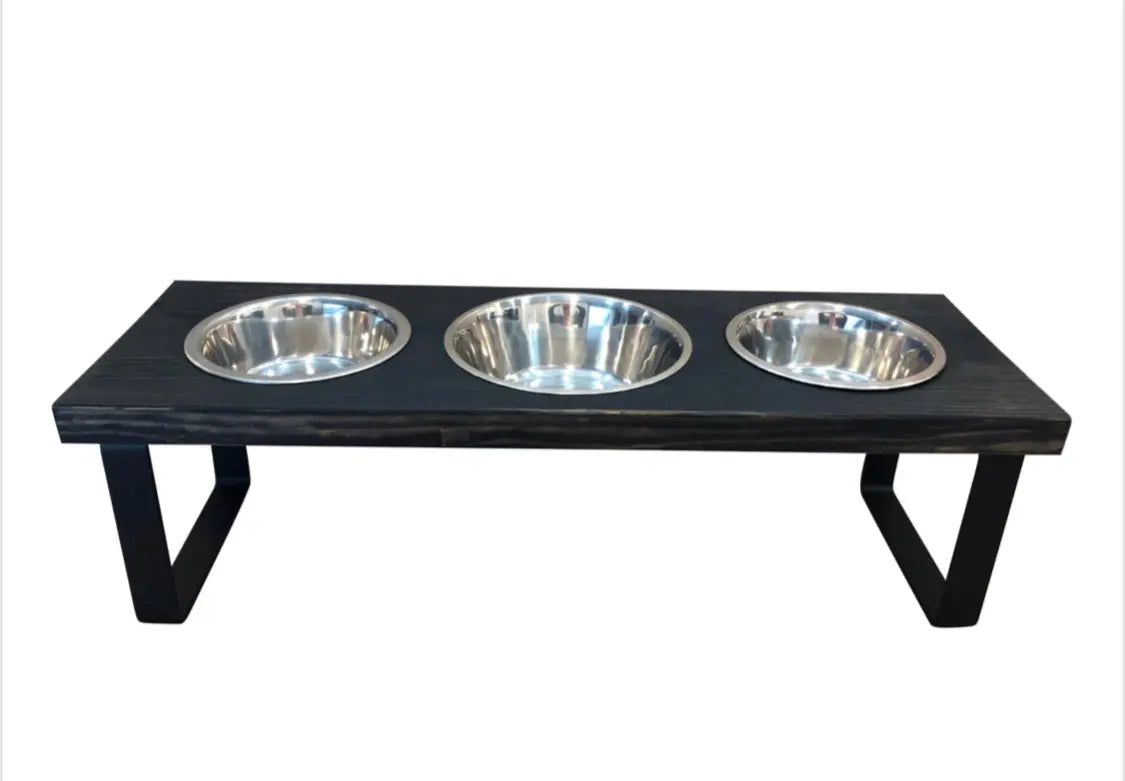 Metal Dog Feeder - Elevated Metal-Framed Pet Feeder